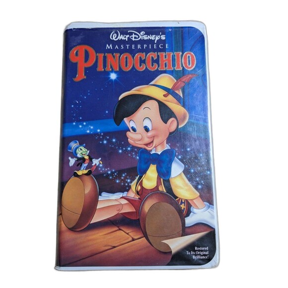 Disney | Media | Pinocchio Vhs 94 Clamshell Walt Disney Masterpiece Mel Blanc Restored Family ...